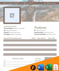 Modelos de FACTURA PROFORMA [Excel, Word o PDF gratis]
