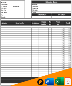 Plantilla de ALBARÁN en Excel y Word - gratis [ 2025 ]