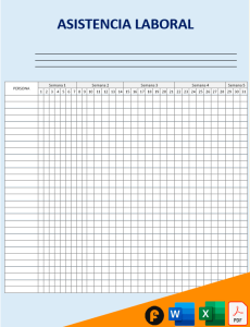 Formato para LISTAS DE ASISTENCIAS [GRATIS]
