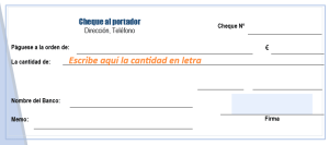 Cómo se escribe una CANTIDAD en LETRA para un CHEQUE