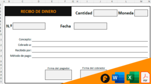 Modelo de RECIBO DE DINERO- gratis [2026 ]